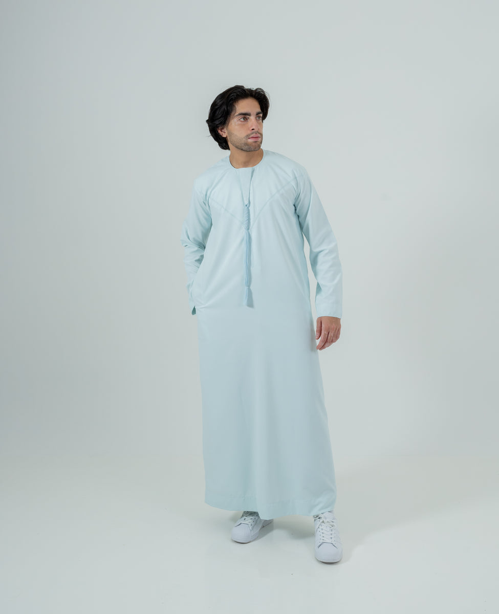 Ice Green Men's Thobe | Jubba For Men | Hub Alhaya Omani