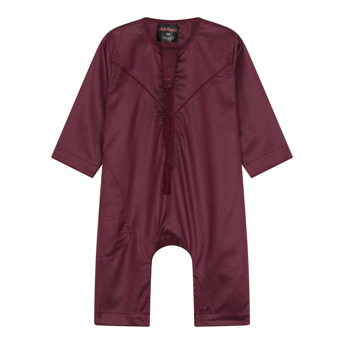Maroon Emirati | New Born Baby Jubba | My First Kandura | Baby Romper ...